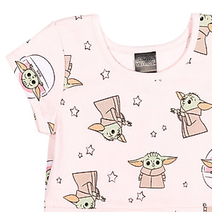 STAR WARS The Child Little Girls French Terry Skater Dress 6-6X Pink