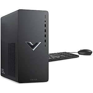 HP Victus 15L Gaming Desktop PC, AMD Ryzen 5 5600G, AMD RX6400, 32GB RAM, 2TB SSD, Mica Silver, Windows 11 Home, TG02-0013w