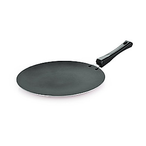 Non-Stick Chapati Tawa/Roti Tawa/Paratha Tawa, Aluminium 2.6 MM with Free Wooden Spatula & Scrubber (275MM) ,Valentine Day Gifts
