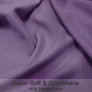 Mejoroom Queen Size Sheet Set - Extra Soft Luxury Brushed Microfiber 1800 Thread Count Percale Egyptian Sheets with 15-inch Deep Pocket - Wrinkle Fade and Hypoallergenic - 4 Piece (Queen, Wineberry)