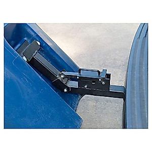 GREAT DAY Tote Caddy Trash Can Transporter - Fits Truck/Auto/Golf Cart/ATV With 2in Hitch Receiver - 200 lbs Weight Capacity - Black Powder-Coated Finish, TC5000