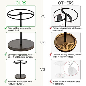 Mkono Sunglasses Organizer Glasses Holder Stand Sunglass Storage Display Eyeglasses Rack for up to 12 Pairs of Eyewear Glasses for Table Dresser Desk Countertop Bedroom, Set of 1, Black