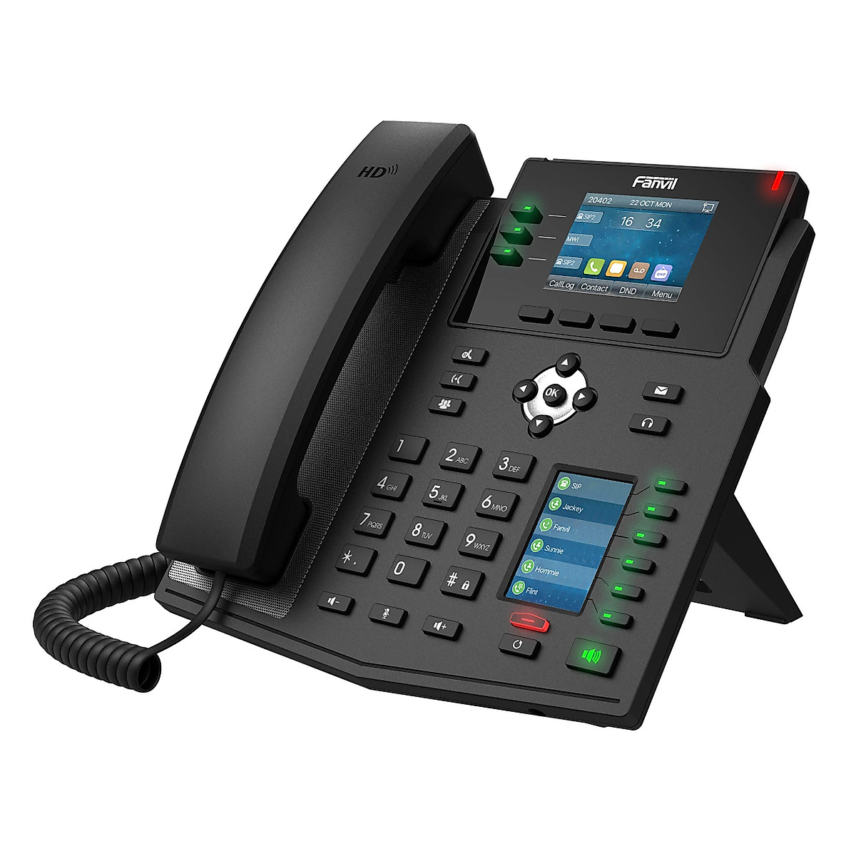 Fanvil X4U Gigabit SIP Enterprise Desktop Phone with Dual-Color LCD Display