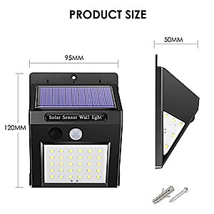 Yolispa 30LED / 40LED 3 Sides PIR Motion Sensor Solar Wall Light Outdoor Garden Lamp0 3 Sides Solar ed Wall Light Solar Wall PIR Motion Sensor PIR Motion Sensor 3 Sides Solar ed Wall Light Solar