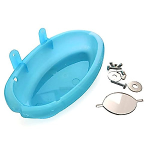 Yu’s north Bird Bathtub with Mirror Portable Bird Bath Bird Bathroom for Pet Parrots Bathing Tub Bath Box Bird Shower Bathtub Bird Cage Accessories (with Single Mirror)