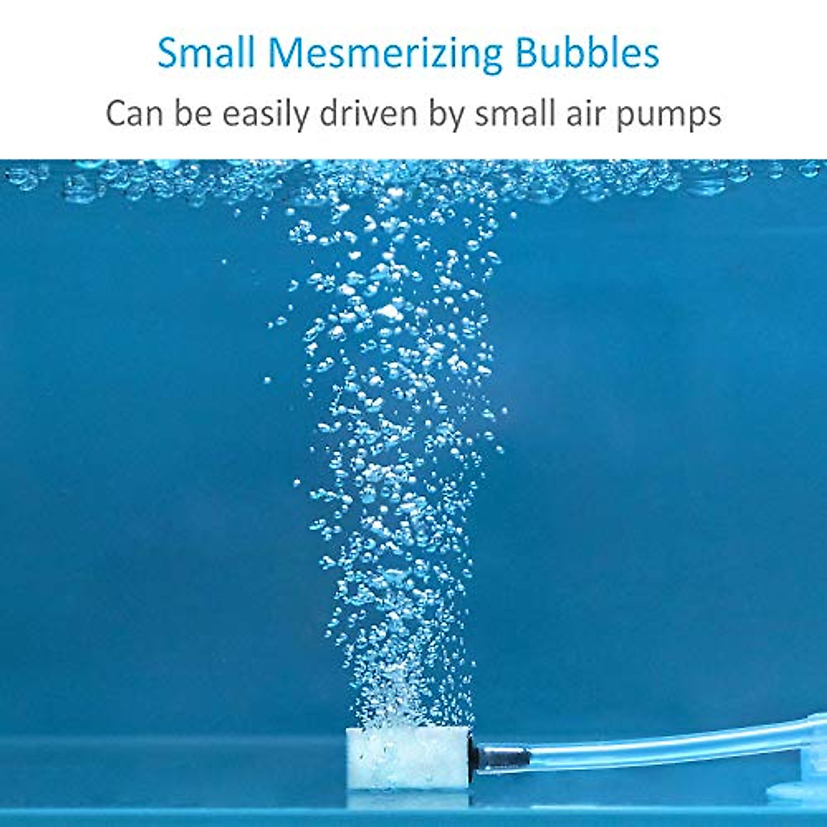 Pawfly 1.2 Inch Air Stone White Cuboid Bubble Stone Diffuser Bubbler Airstones for Aquarium Fish Tank and Pump, 10 Pack