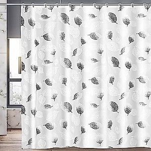 CELBERENA Shower Curtain Liner 72x80 Inchs, PEVA Bathroom Plastic Shower Curtains Waterproof Decor Farmhouse Shower Curtain Set with 12 Pack Plastic Hooks