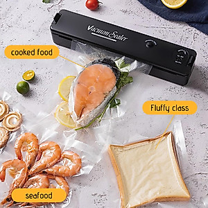 VANEME Vacuum Sealer Machine,Heat Sealer for Cookies,One-Touch Vacuum Sealer,Dry Moist Fresh Modes Sealing System For Food Preservation,Sealing Packing System for All Saving Needs