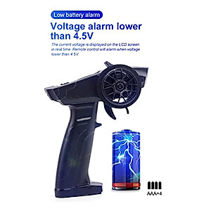 havcybin Turbo Racing P32 91803G-C 2.4G 4CH RC Remote and Receiver Controller LCD Display with Waterproof Radio Transmitter for RC Car Boat (91803-C)