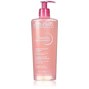 Bioderma Sensibio Foaming Gel Cleansing and Make-Up Removing Refreshing feeling for Sensitive Skin Unscented, 16.7 Fl Oz