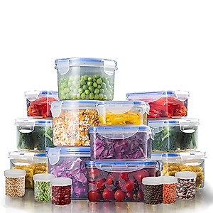 36 Pcs Food Storage Containers with Lids Airtight,BPA Free Reusable Meal Prep Lunch Container Set,11.3L Leak Proof Bento Box for Kitchen Organization Lunch Box Freezer Microwave & Oven Safe