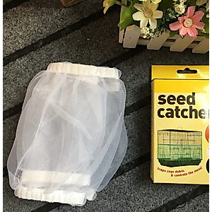 Pssopp Bird Cage Cover Durable Breathable Washable Mesh Seed Catcher Seed Catcher Guard Net Cover Large Size Bird Cage Good Night Cover (4 Colors)