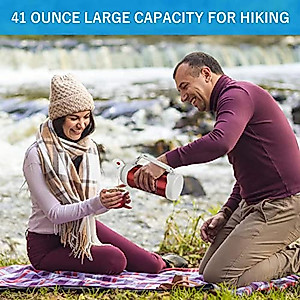 HoneyBee Coffee Thermo Keeps Liquid Hot or Cold for Up to 24 Hours Thermo 41 Ounce Thermos for Hot Drinks 18/8 Stainless Steel Bpa-Free Insulated Flask,termos para cafe…