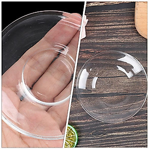 Clear Glass Plates Small Glass Plates Snack Dishes Dessert Plate 4Pcs Transparent Glass Saucers Round Tea Saucers Decorative Snack Dishes Tea Plates Glass Dinner Plate Saucer Glass Plates