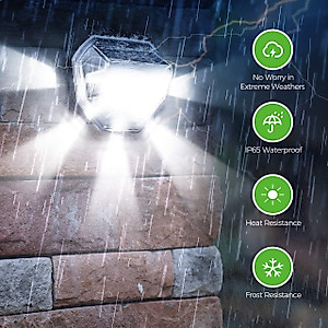 InPoTo Solar Lights Outdoor, Solar Motion Sensor Lights Outdoor , 40 LEDs 2-in-1 Solar Powered LED Wall Lights, IP67 Waterproof Security Lights for Home ,Garden ,Backyard, Front Door Use