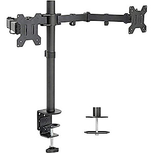 HP Z23n G2 23 Inch FHD 1080p IPS LED Business Monitor (1JS06A8#ABA) 2-Pack Bundle with HDMI, DisplayPort, VGA, USB Ports, and Dual Monitor Desk Mount Stand with Clamp