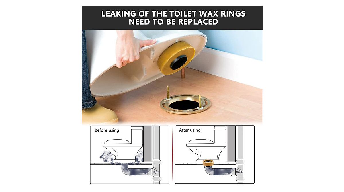 boeemi Extra Thick Wax Ring Toilet,with Flange and Bolts for ...
