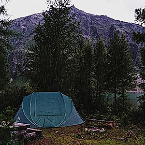 4-5Person Easy Pop Up Tent,9.5’X6.8’X49'',Automatic Setup,Waterproof, 2 Doors-Instant Family Tents for Camping, Hiking & Traveling (Green)