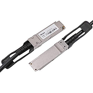 Wiitek 1M Generic QSFP+ DAC Twinax Cable, 40GbE QSFP+ Direct Attach Copper Cable, 30AWG Black, for Open Source, Ubiquiti, Mellanox, SuperMicro, Compatible for Mikrotik