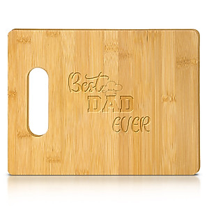 Meanplan Dad Cutting Board Gifts for Dad from Daughter, Best Dad Ever Gifts, Father' S Day Gifts, Gifts for Husband from Wife, Stuff for Dads Cooking Board Gift Set for Papa Stepfather Godfather