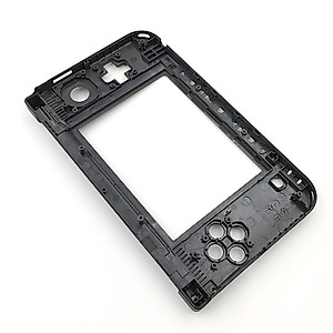 JMXLDS Replacement Housing Hinge Bottom Middle Frame Cover Shell Case for 3DS XL 3DS LL Black