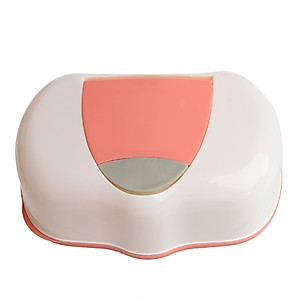 ZHIZHOU Storage Box 1 Piece Plastic Wet Wipes Storage Case Box Refillable Container 80 Sheets Yellow