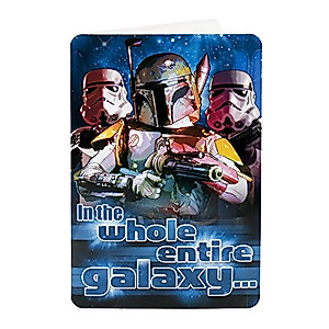 Hallmark 13" Large Star Wars Gift Bag with Birthday Card and Tissue Paper (Darth Vader, Boba Fett, Stormtroopers)