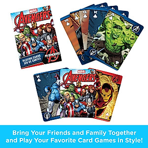 AQUARIUS Marvel Avengers Playing Cards - Avengers Themed Deck of Cards for Your Favorite Card Games - Officially Licensed Marvel Comics Merchandise & Collectibles