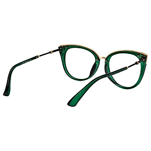 Zeelool Retro Oversized Blue Light Blocking Cat Eye Glasses for Women Dalton OP01934-02 Green