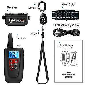 Paipaitek Dog Training Collar No Shock, 3300ft Range Vibrating Dog Collar, IPX7 Waterproof Dog Training Collar with Remote, No Prongs and No Shock, only Sound and Vibration Collar for Training Dogs