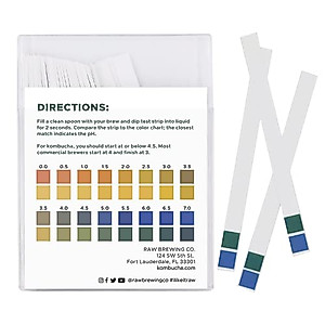 Kombucha.com pH Test Strips for Brewing, Distilling, and Fermentation (100 Test Strips, 0-7 pH Range)