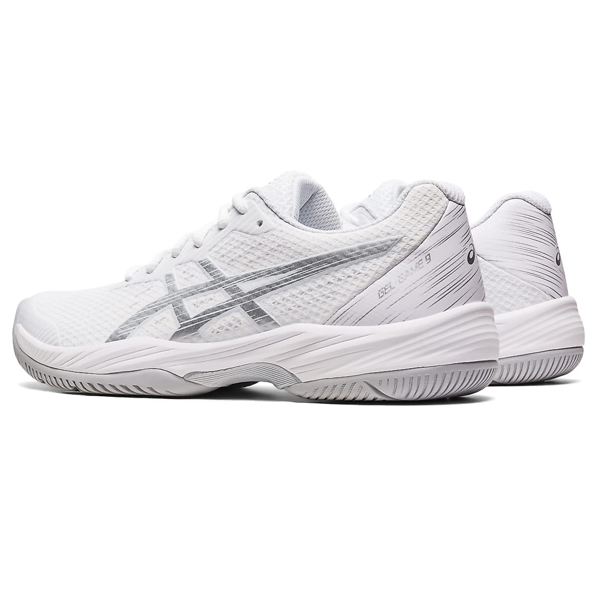 ASICS Women's Gel-Game 9 Tennis Shoes, 7.5, White/Pure Silver