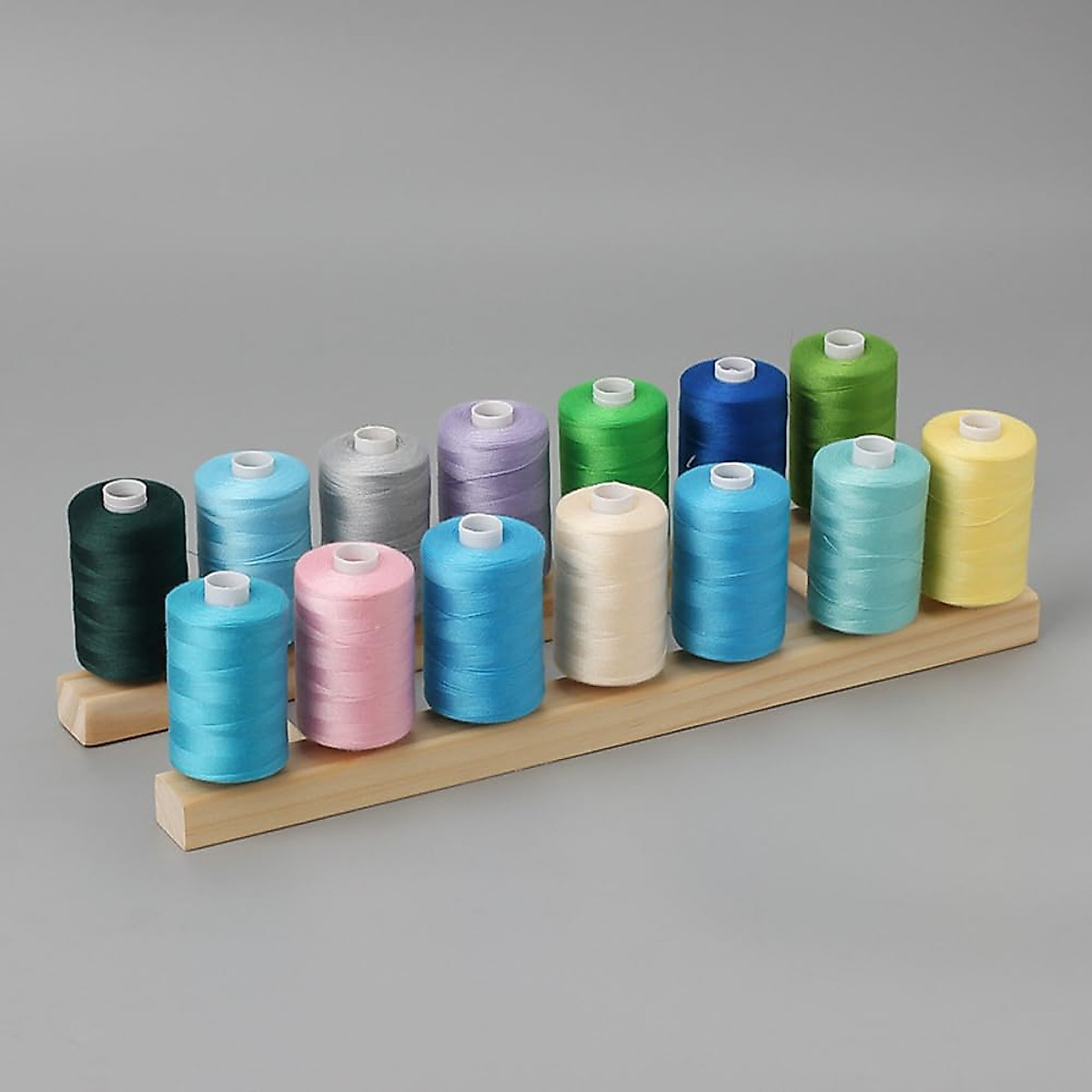 NUOBESTY Sewing Storage Rack Embroidery Thread Rack Thread Spool Rack Thread Storage Rack Thread Spinner Organizer Crochet Yarn Ball Holder Spool Holding Rack Horizontal Tool Wood