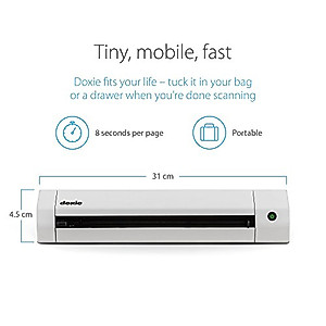 Doxie Go SE - The Intuitive Portable Document Scanner with Rechargeable Battery and Easy Software for Home, Office, or Work from Home