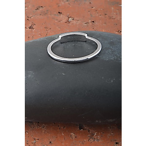 SILVERCLOSEOUT Rhodium Plated Sterling Silver Ladies Stackable Hope Inspiration Ring - Size 5