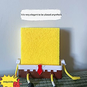 DISJOFEI Kitchen Cartoon Sponge Holder, Creative Cleaning Sponge Holder with 3pc Sponge, Kitchen Sink Sponge Holder
