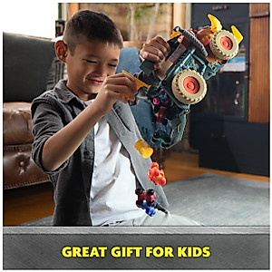 Monster Jam Mini Jam, Megalodon Mad Hog Chomper and Monster Truck, Fun Cleanup and Storage, Kids Toy Gifts for Boys and Girls Ages 3 and Up