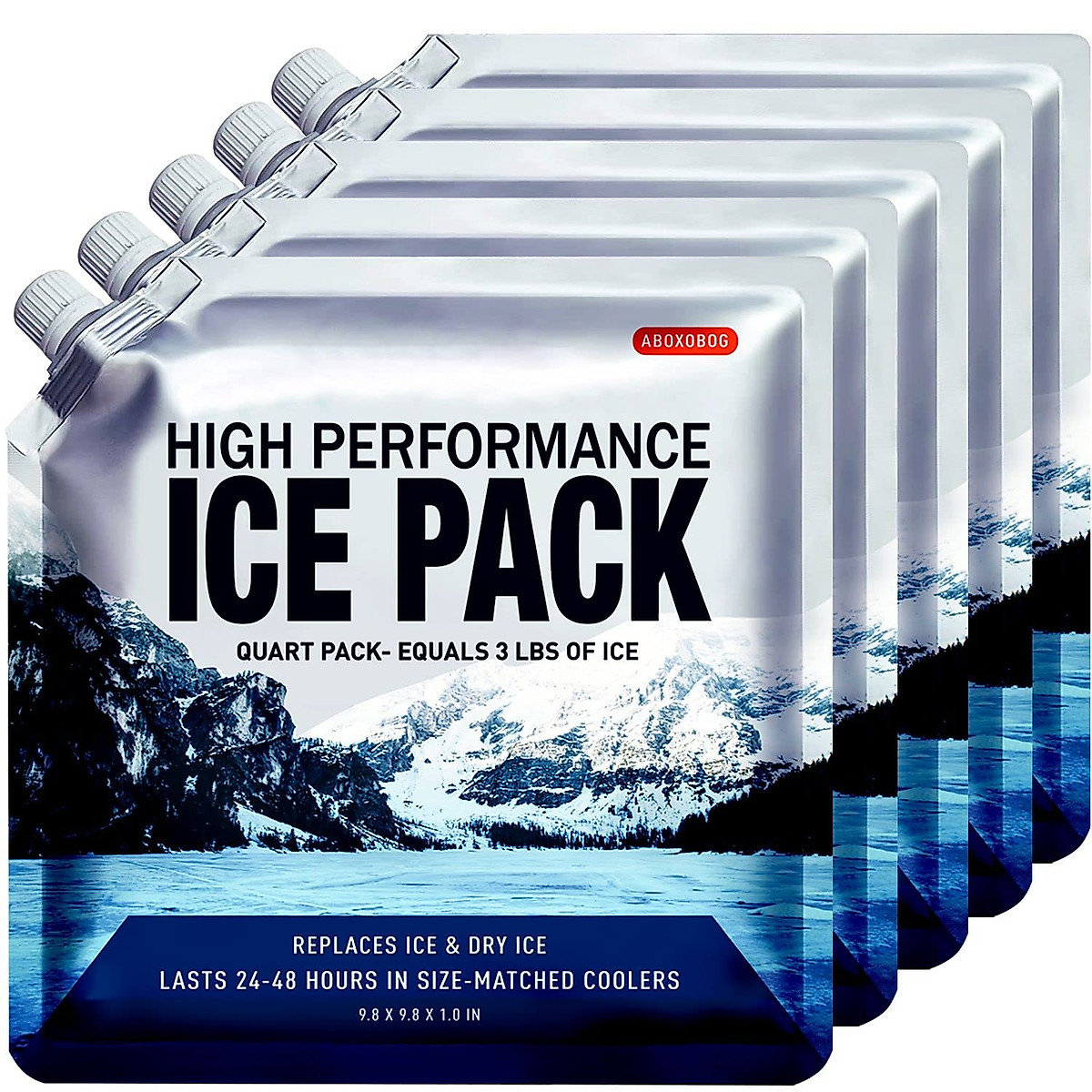 40 Cans Backpack Cooler Leakproof Lightweight Insulated with 5 Ice Pack for Coolers Long Lasting for Lunch Picnic Fishing Hiking Camping Park Beach