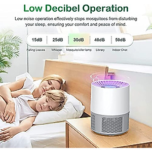 Bug Zapper, Electric Mosquito & Fly Zappers/Killer - Insect Attractant Trap Powerful Bug Zapper Light, Hangable Mosquito Lamp for Home, Indoor, Outdoor, Patio (White)