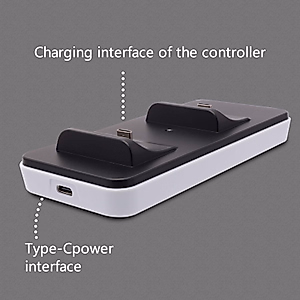 ECHZOVE PS5 Pro Controller Charger, PS5 Dual Sense Controller Charging Dock with USB Type C Cable