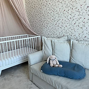 MOZAH Baby Lounger Pillow Cover – Machine Washable and Breathable Cotton Fitting Most Infant Loungers and Baby Nest Loungers (Roman Green)