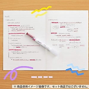 Kokuyo Mark+ Two Colors Highlighter of Similar Shades, 5-Pack of Pink, Blue, Green, Purple, and Yellow, Japan Import (PM-MT100-5S)