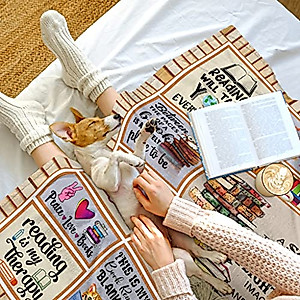 Yofipon Book Lovers Gifts, Gifts for Lovers, Blanket 60''x50'', Bookish Readers Women, Club Bookworm Gift Ideas