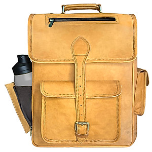 Handmade Genuine Leather Backpacks Laptop Computer Bag for Men Women Gift for Him Her