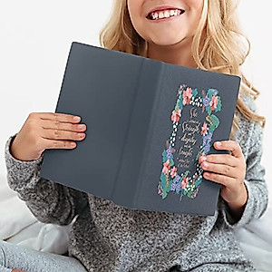 Tongluoye Floral Frame Book Covers for Hardcover Textbook Novelty Best Wishes Pattern Book Cover Protector for Girls Elegant Book Dust Jacket Covers with Washable Fabric Ideal Gifts for Women