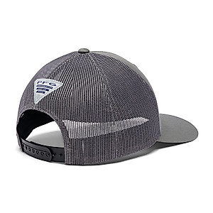 Columbia Unisex PFG Mesh Snap Back Ball Cap, Titanium/Black/Hook, One Size