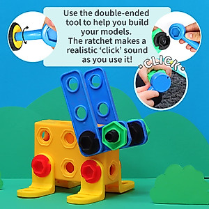 SUPA STEM Bolt Builders Kids Building Blocks | 101 Pcs Kids Building Toys | Nuts and Bolts Construction Toy Building Sets | Educational Toys for 3 Year Old Boys and Girls and Up | Ages 3 4 5 6 7 8 +