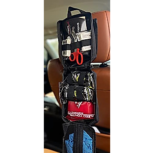 SMD Trauma Kit Feat: 3 Tourniquets 3 Bandages 3 Gauze 3 Emergency Blankets Shears Gloves Easy Instruction Card