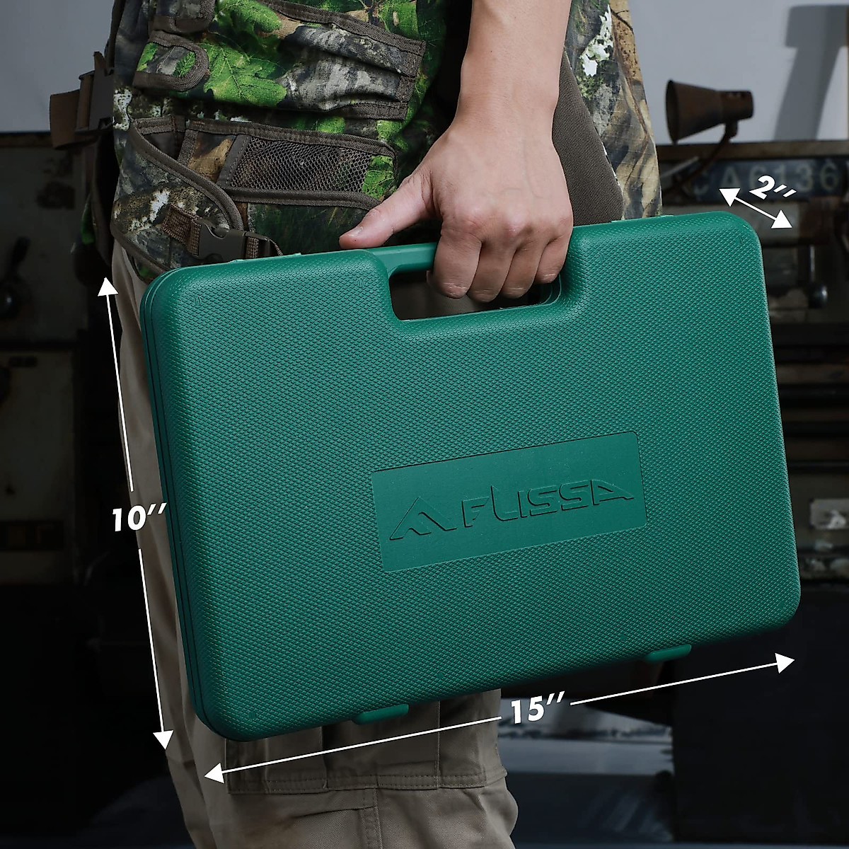 FLISSA Universal Gun Cleaning Kit, Metal Brushes Gun Cleaning Tool Set for Pistols Hunting Handgun Shot Guns Rifle with Travel Size Portable Case