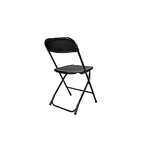 BTEXPERT Plastic Folding Steel Frame Commercial High Capacity Event Chair Lightweight Set for Office Wedding Party Picnic Kitchen Dining Church School Set of 2, Black